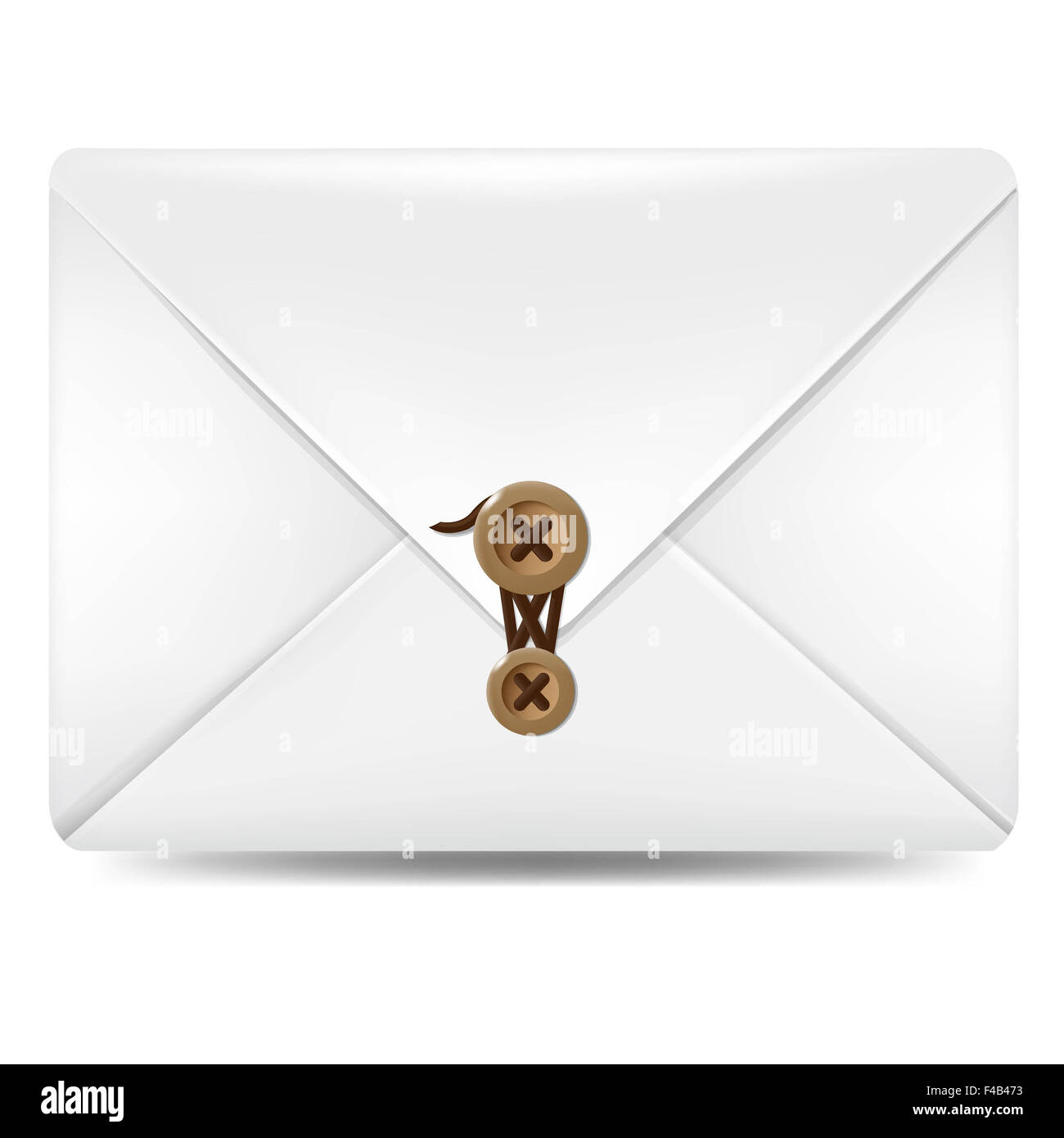 Envelope With Button Stock Photo - Alamy