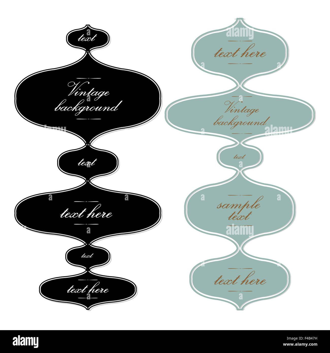 Vintage Speech Bubbles Set Stock Photo - Alamy