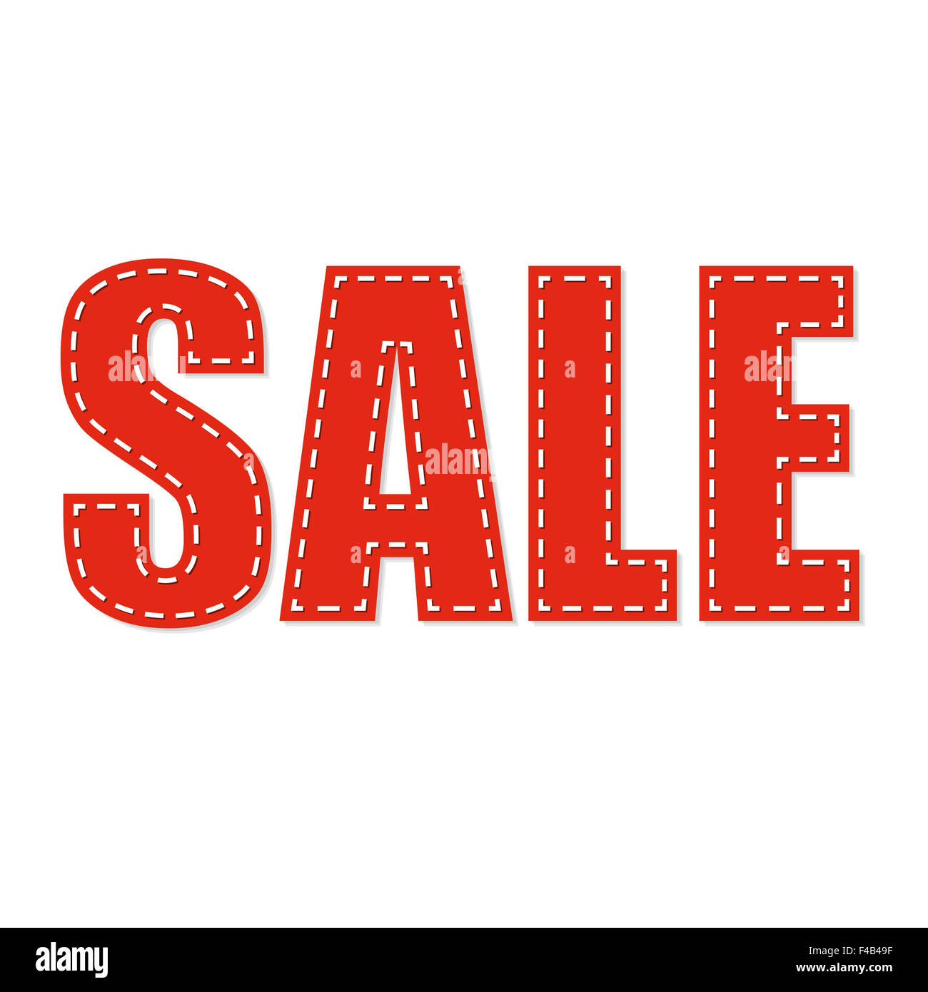 Sale Red Text Stock Photo - Alamy
