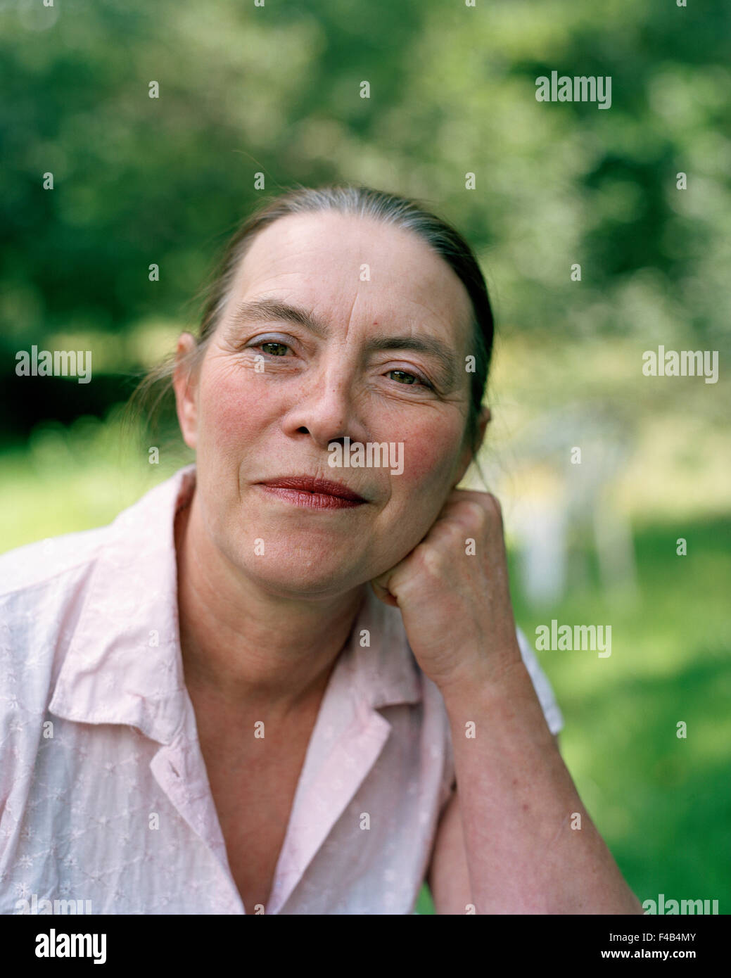 Portrait of a middle-aged woman Stock Photo - Alamy