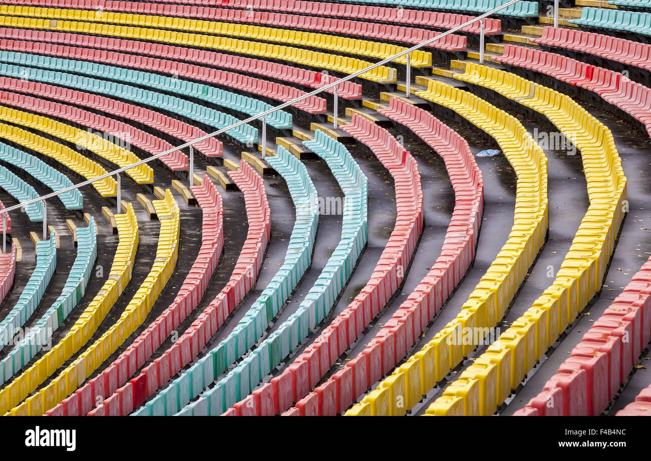 Seats in the sports stadium Stock Photo - Alamy