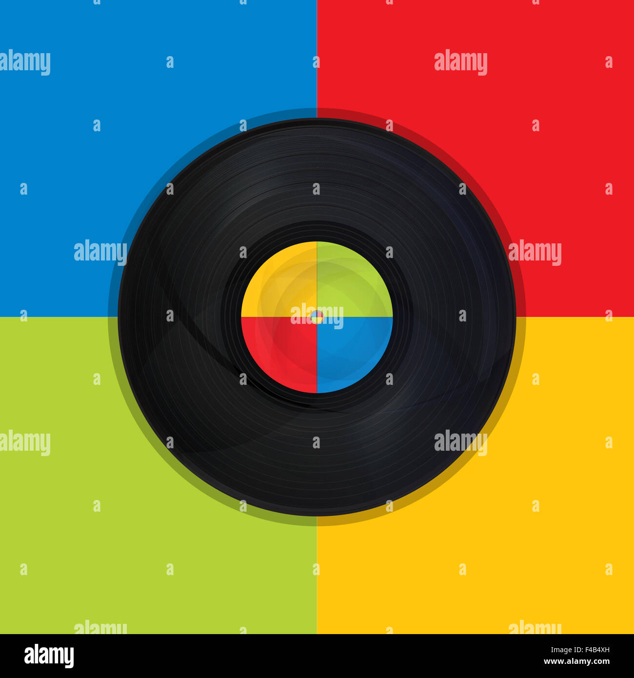 Vintage record Pop Art Stock Photo - Alamy