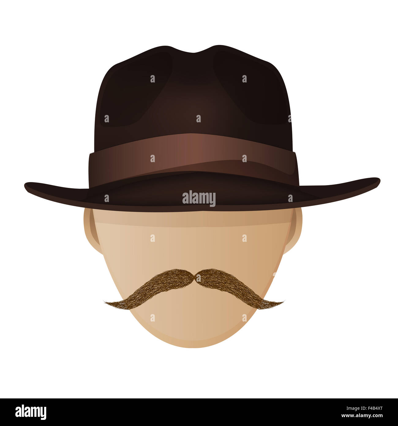 Hipster hat and moustache Stock Photo - Alamy