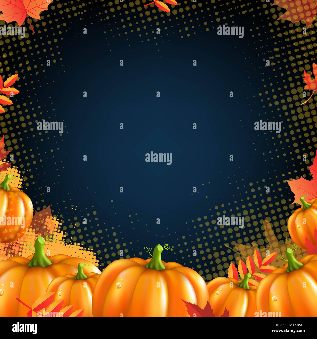 Orange Autumn Pumpkins Frame Stock Photo - Alamy
