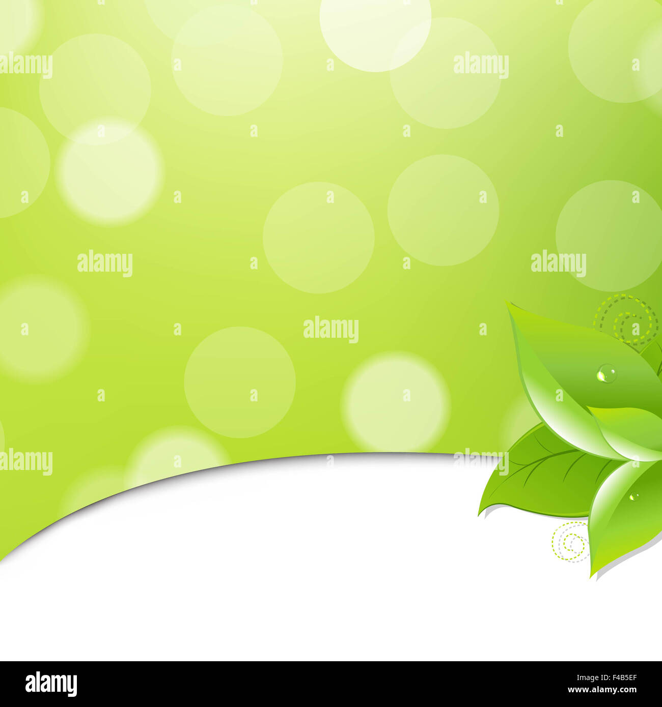 Green Ecology Background With Leaves Stock Photo - Alamy