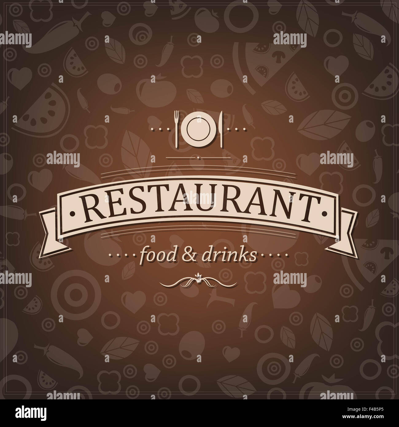 Retro restaurant menu hi-res stock photography and images - Alamy