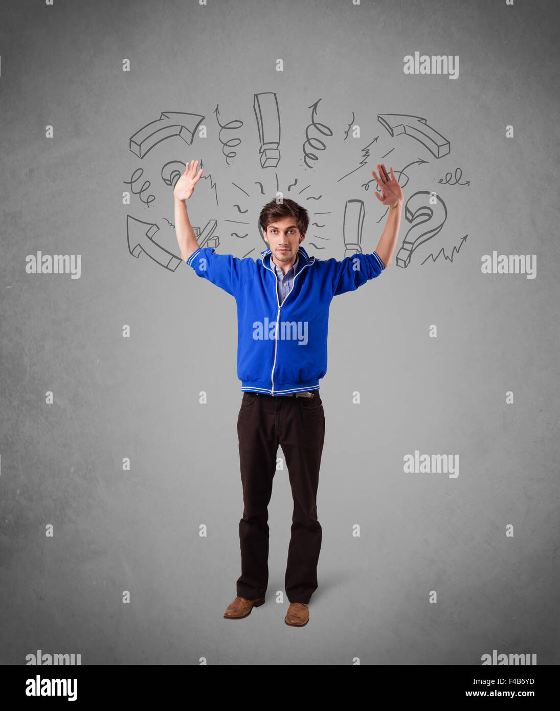 Exclamation question signs drawn hi-res stock photography and images ...