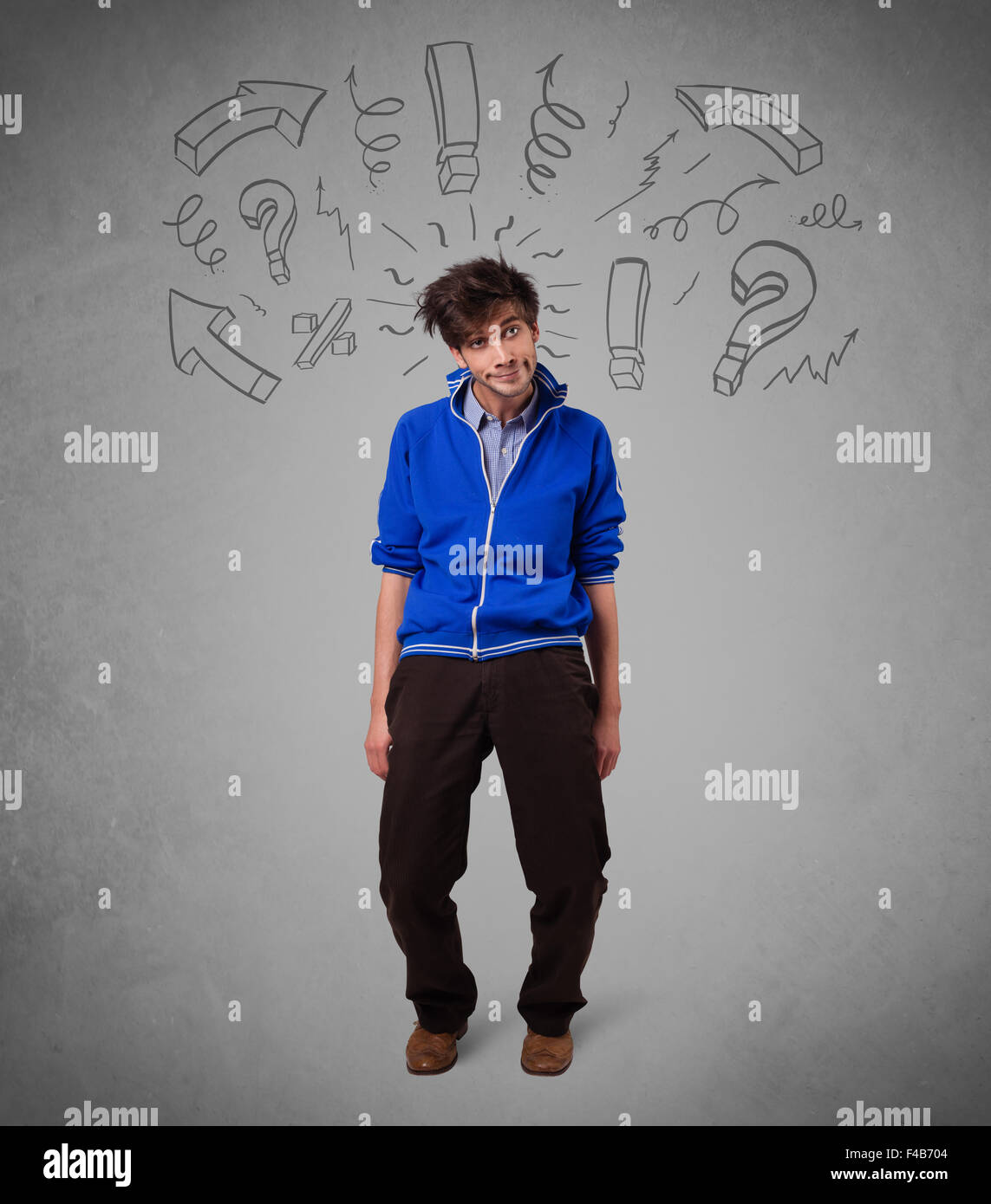 Exclamation question signs drawn hi-res stock photography and images ...