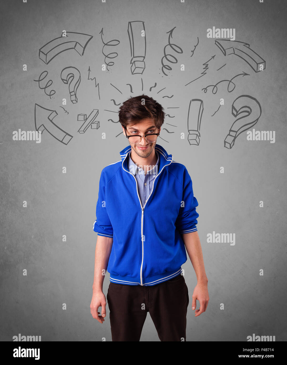 Exclamation question signs drawn hi-res stock photography and images ...