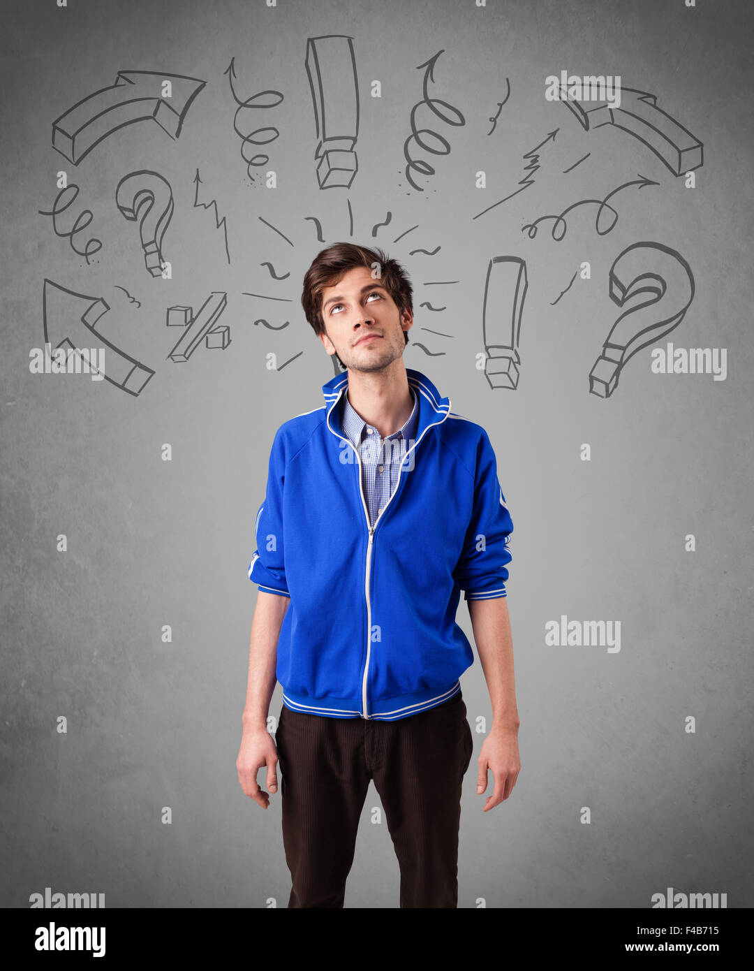 Exclamation question signs drawn hi-res stock photography and images ...