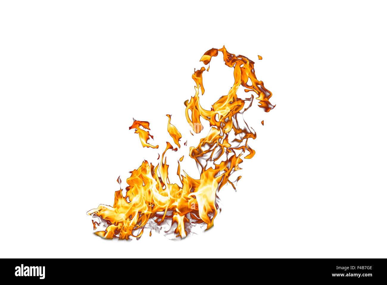 Fire flames isolated on white 4 Stock Photo - Alamy