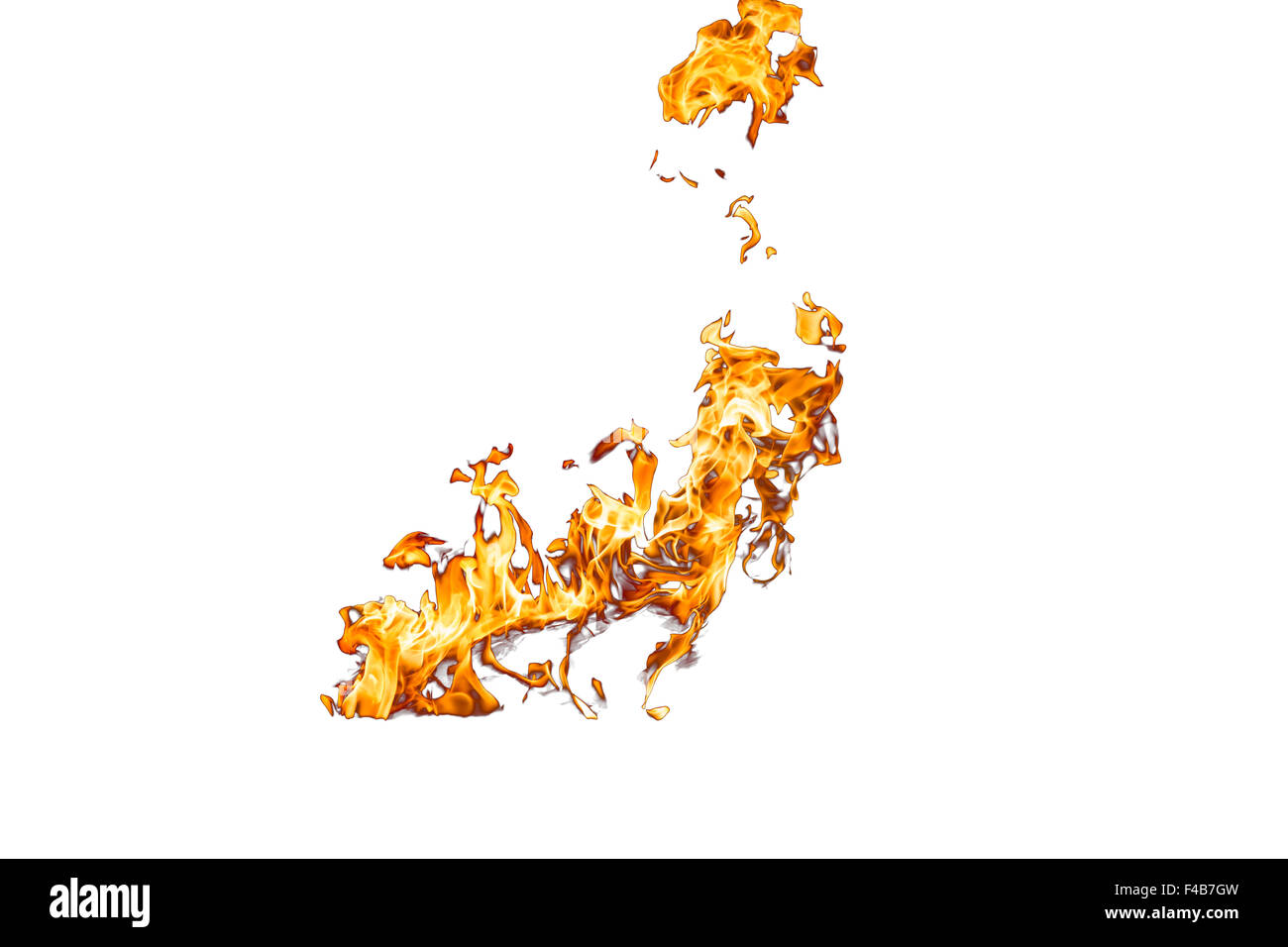 Flames on white hi-res stock photography and images - Alamy