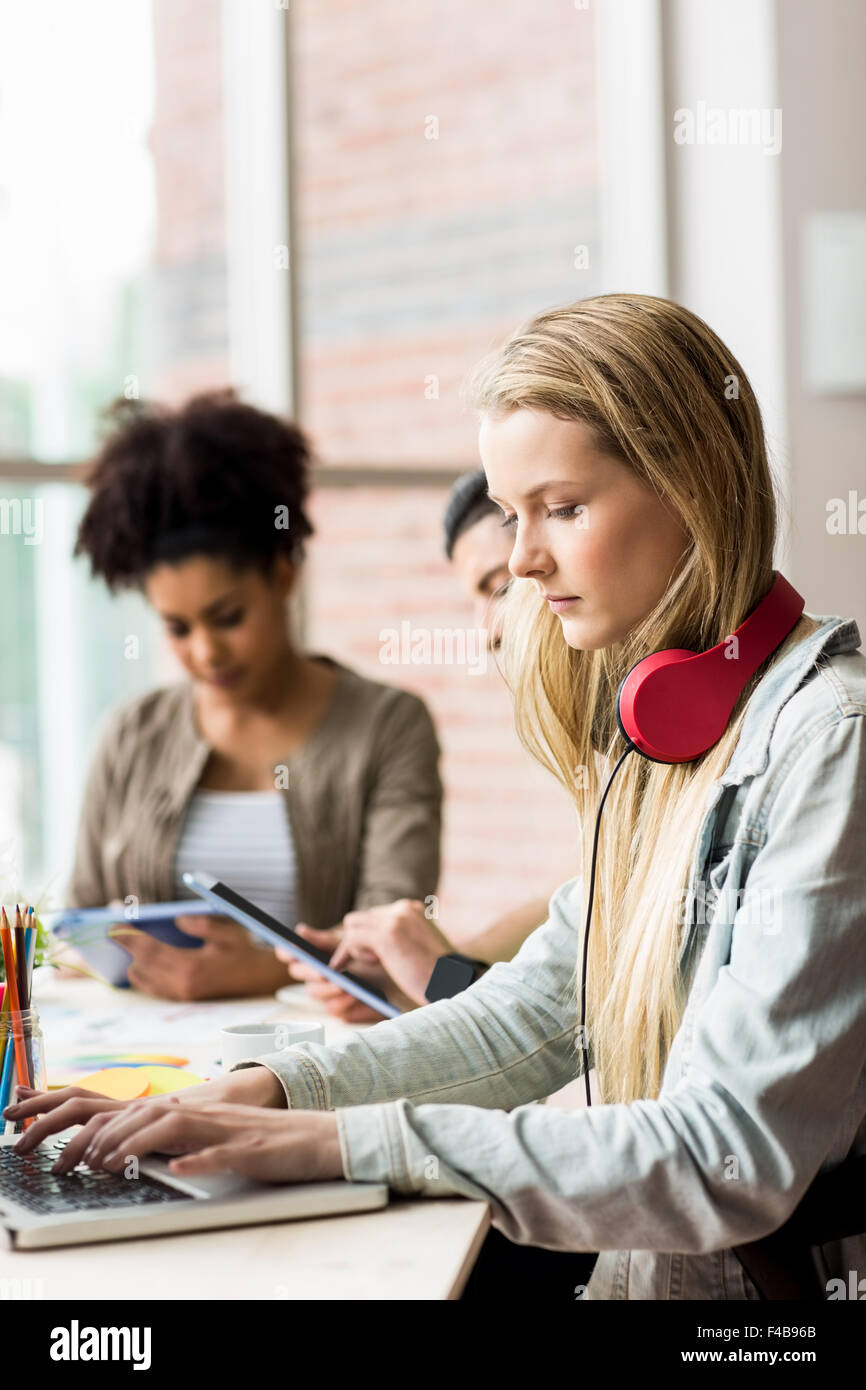Group of students working on assignments Stock Photo - Alamy