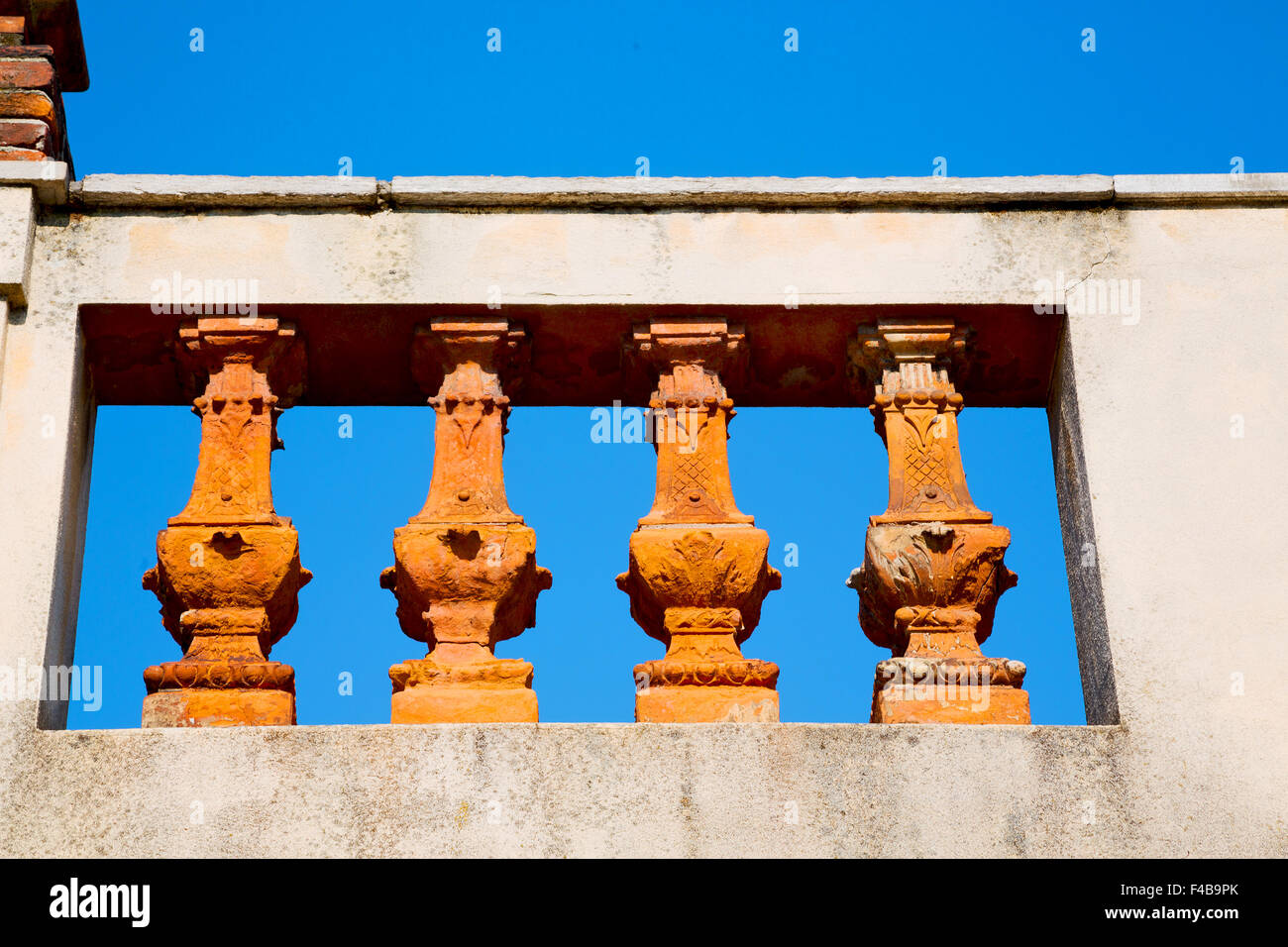 abstract old column in the country of europe italy and marble brick ...