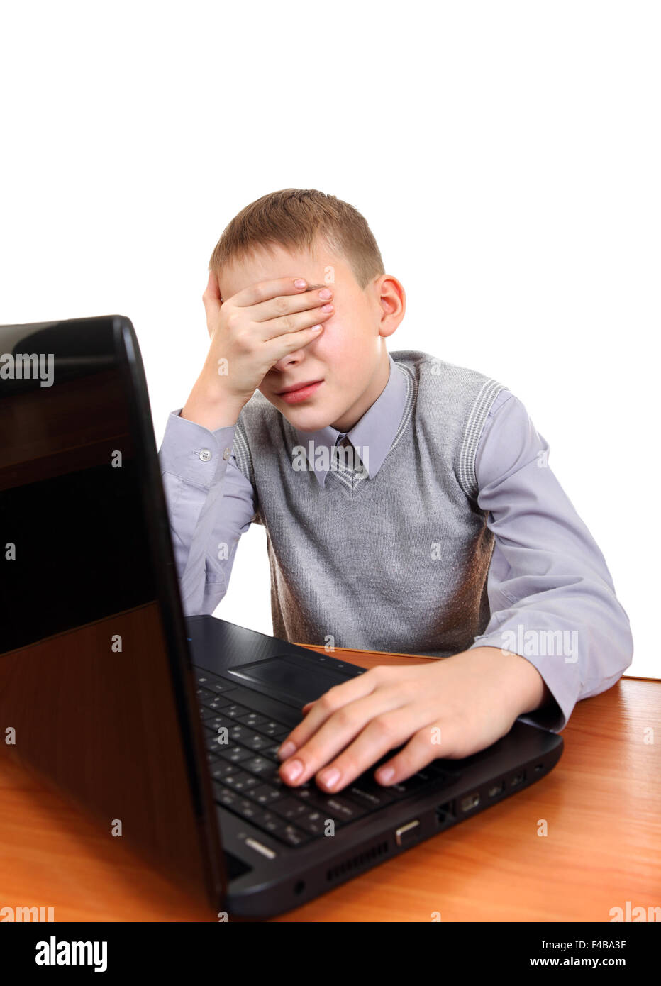 Sad Kid Computer High Resolution Stock Photography and Images - Alamy