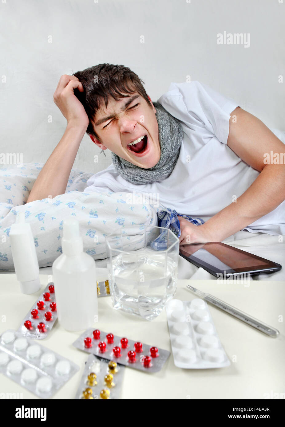 Sick Young Man Stock Photo - Alamy