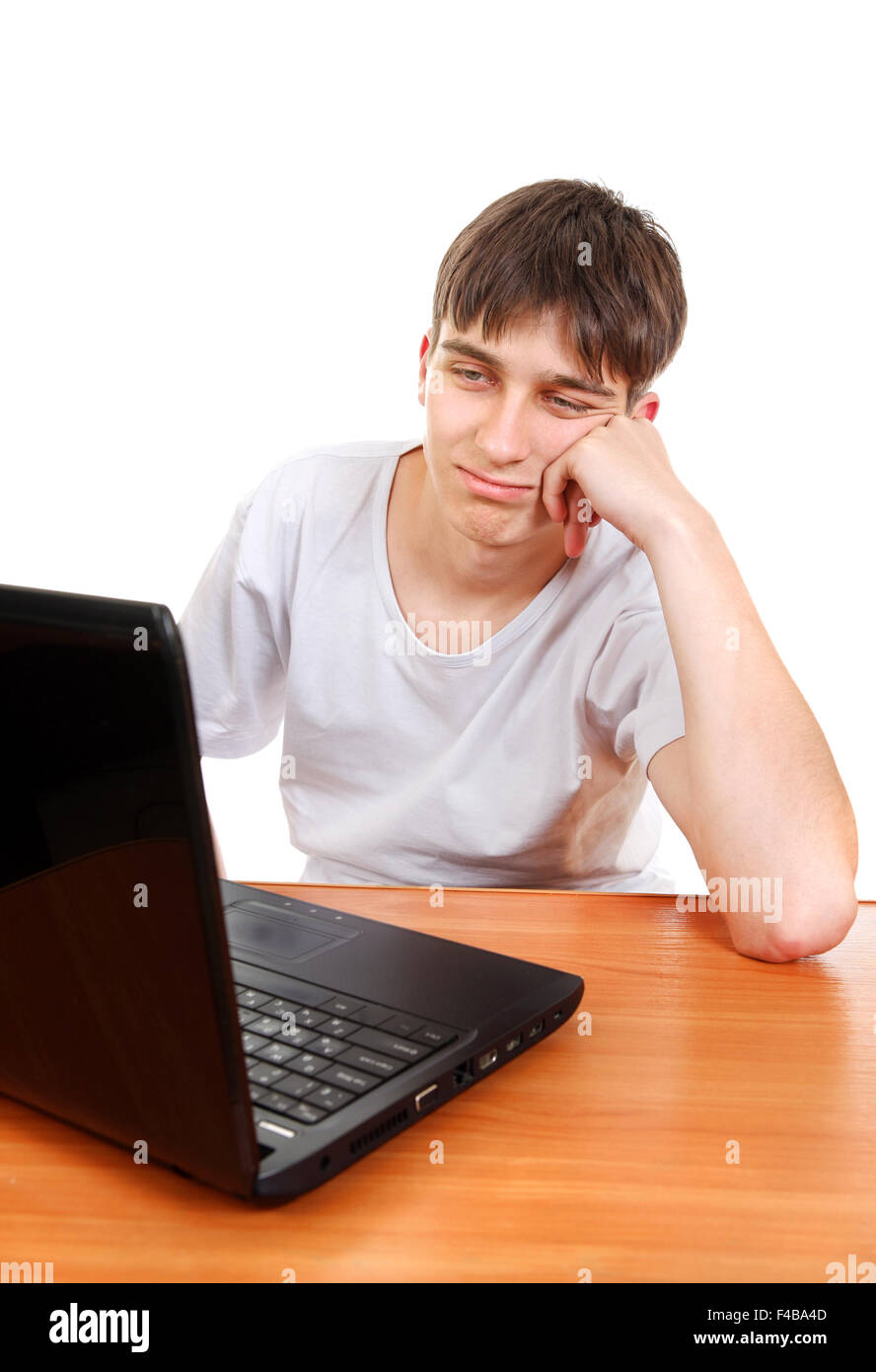 Teenager laptop screen hi-res stock photography and images - Alamy