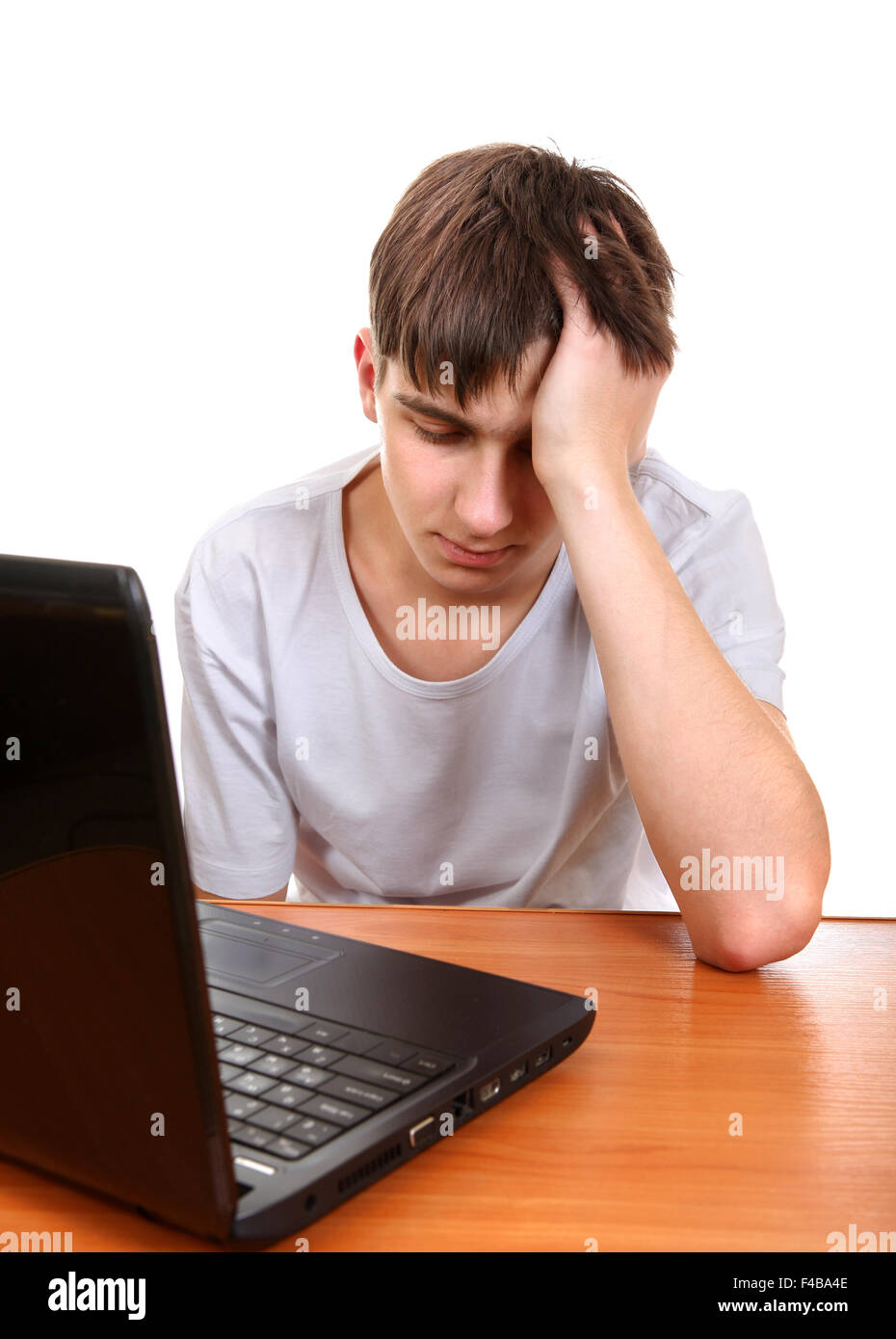 Sad face laptop hi-res stock photography and images - Alamy