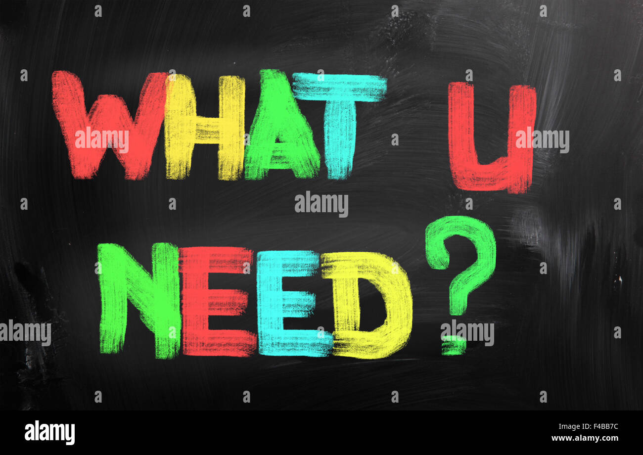 What You Need Concept Stock Photo - Alamy