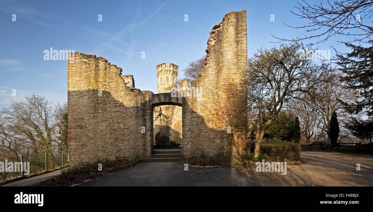 Castle ruins Hohensyburg, Dortmund, Germany Stock Photo - Alamy