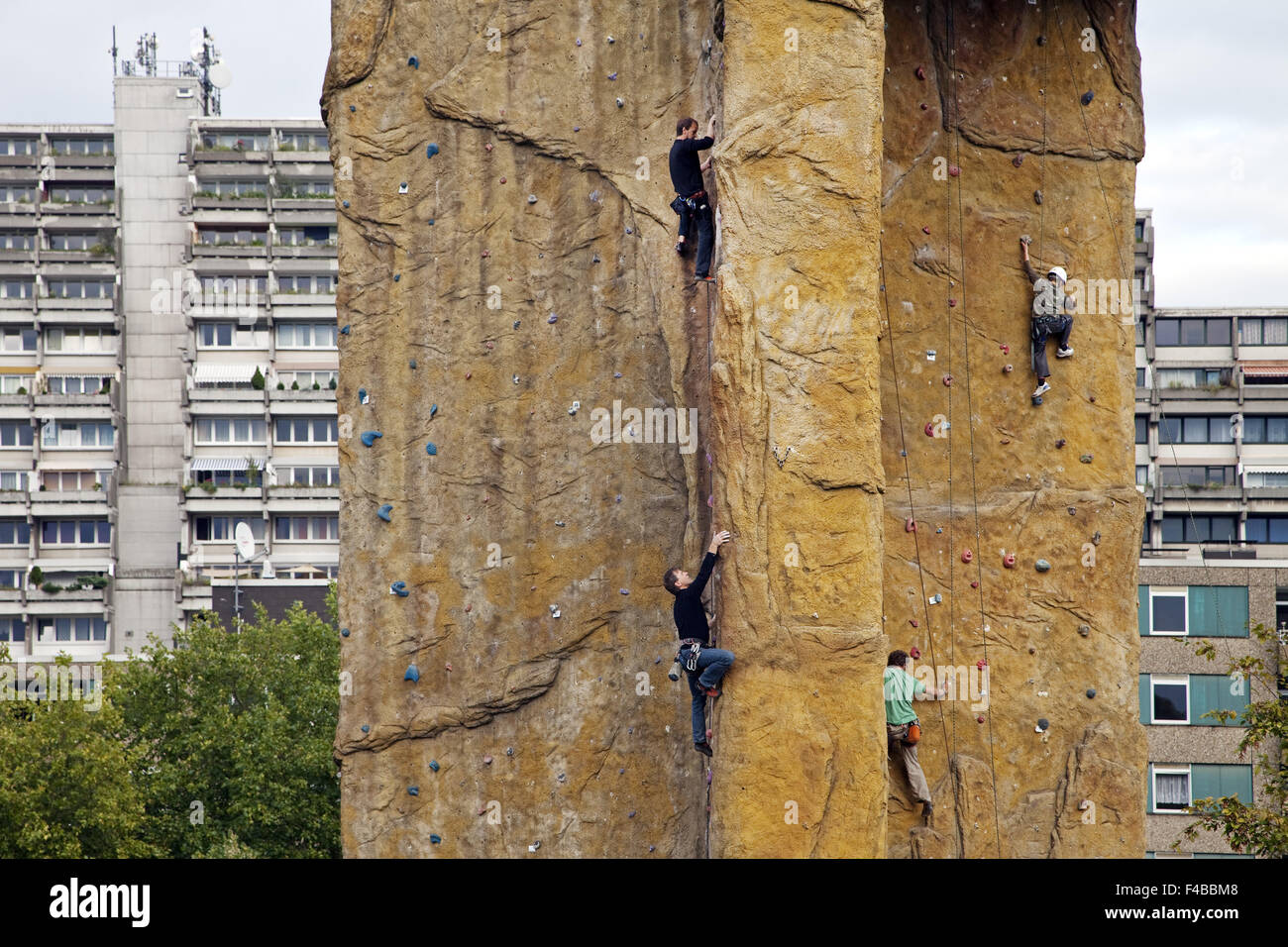 Artificial climbing tower, Dortmund, Germany Stock Photo - Alamy