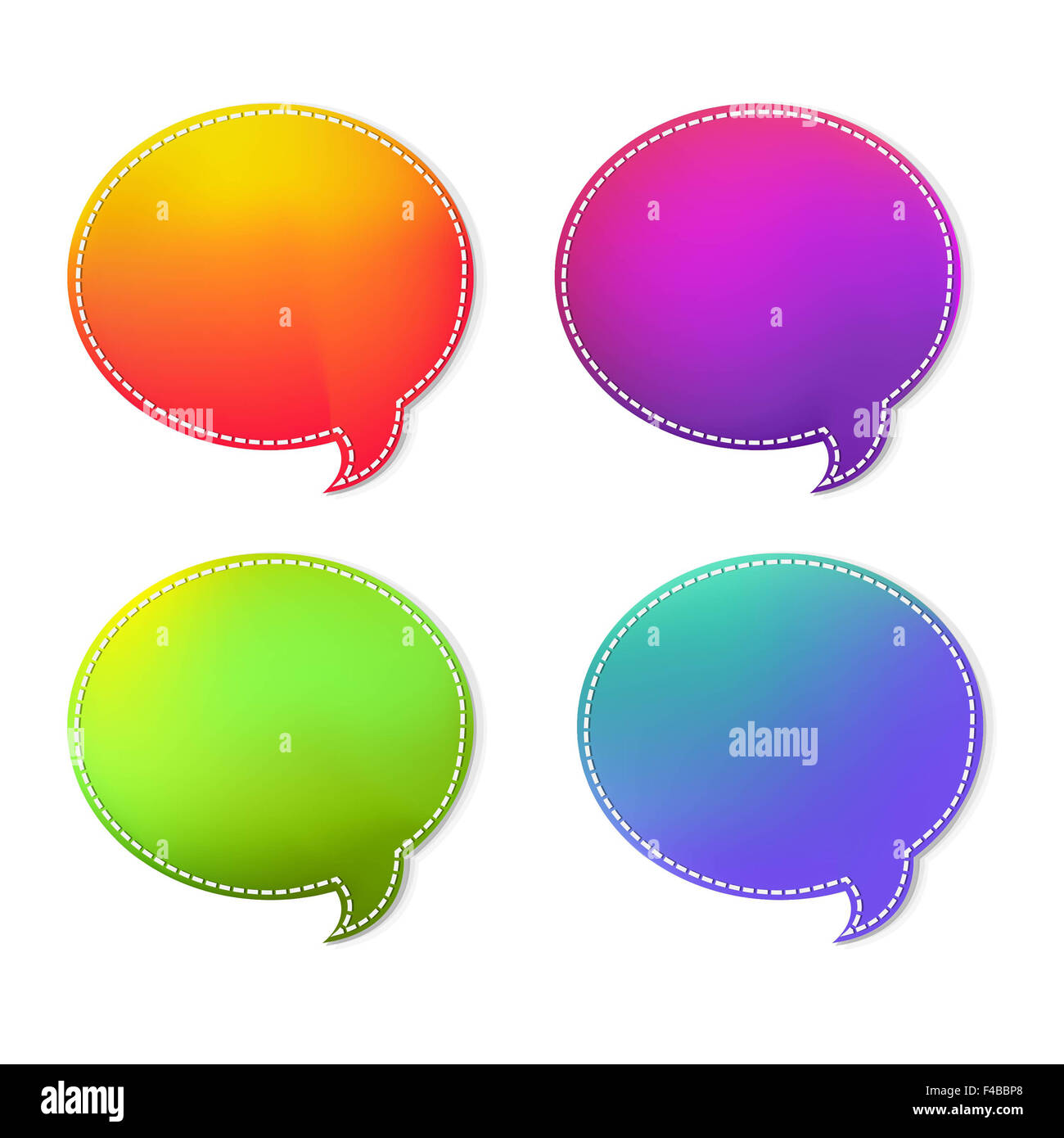 Colorful Speech Bubbles Set Stock Photo - Alamy