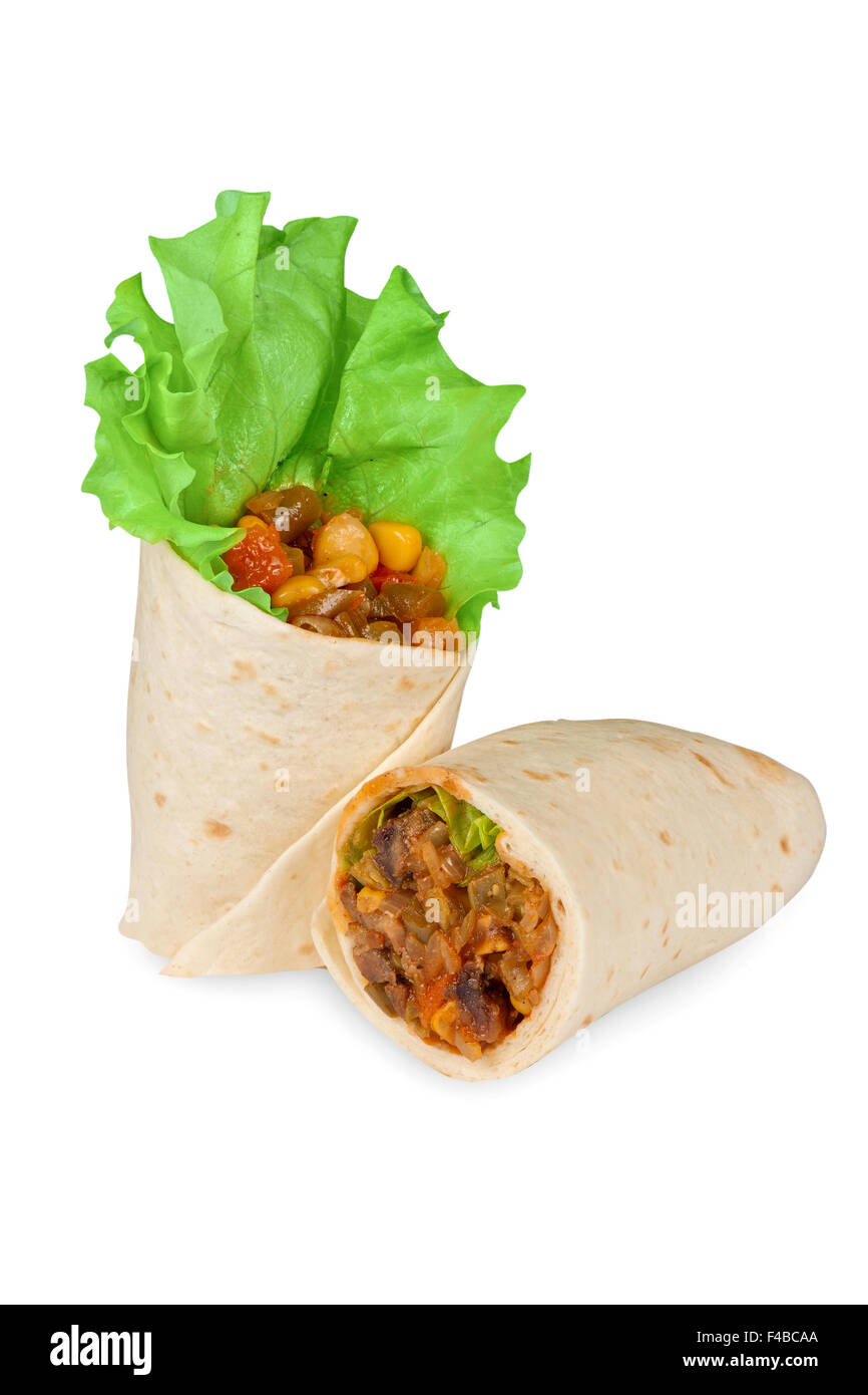 Mexican eating burrito Cut Out Stock Images & Pictures - Alamy