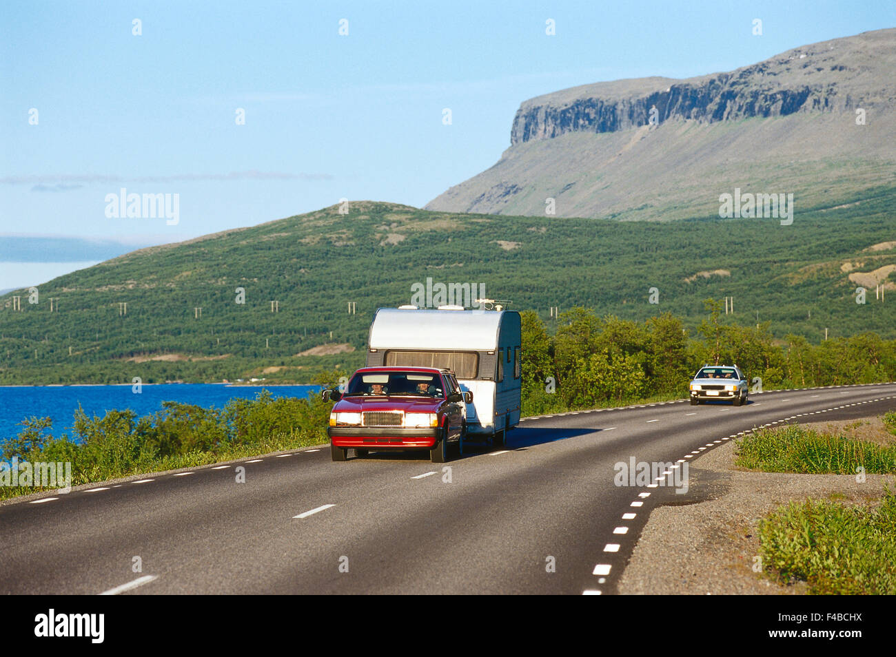car car holiday color image country road holiday horizontal lake ...