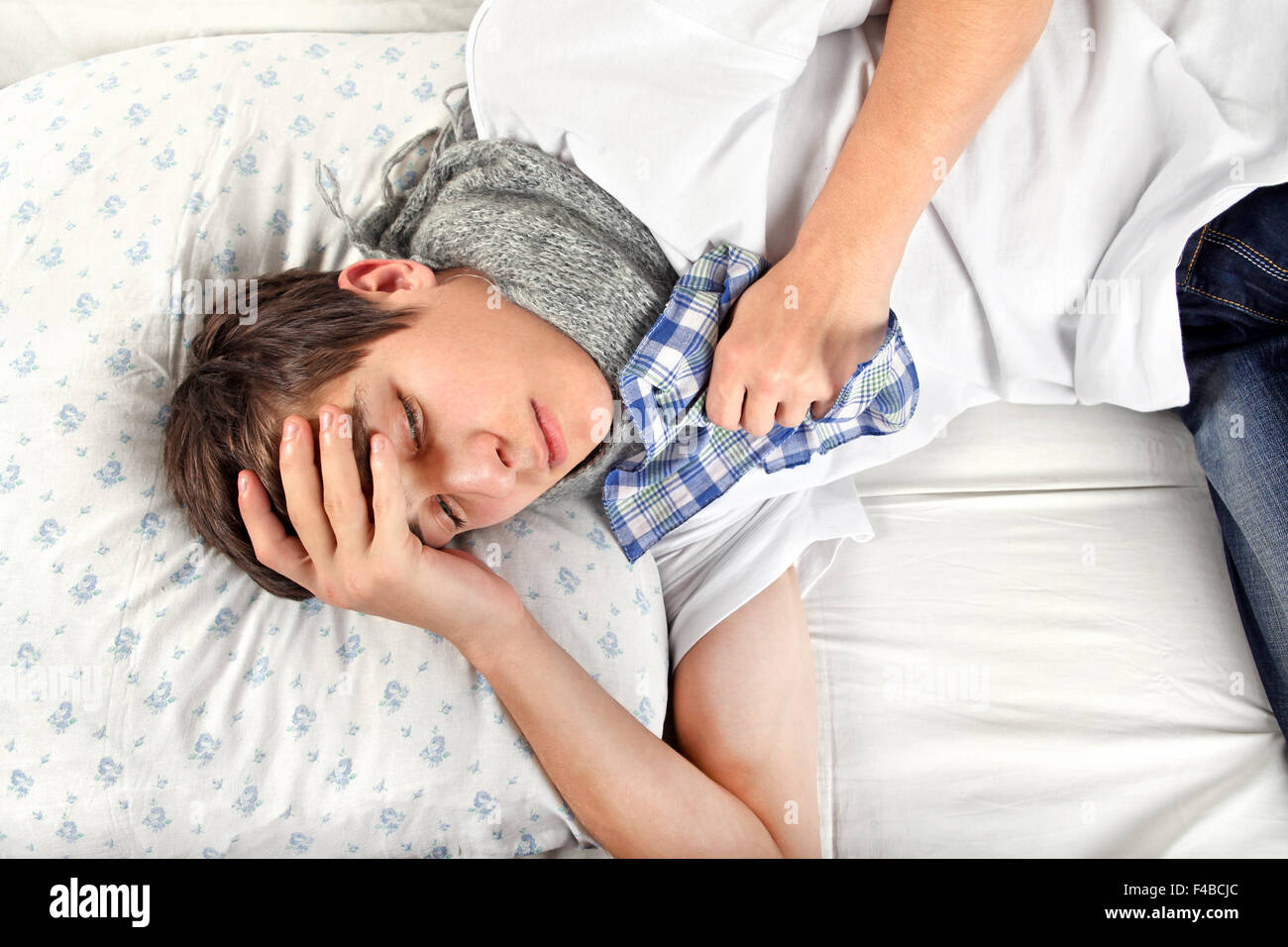 Sick Young Man Stock Photo - Alamy
