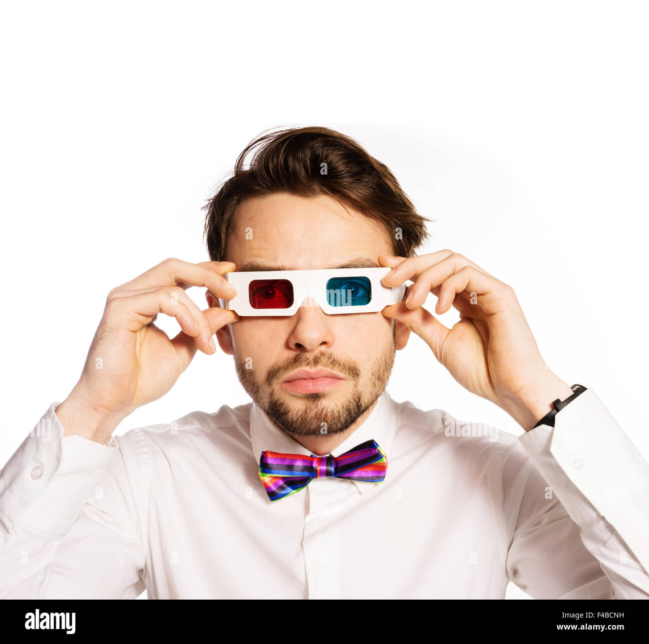 Young man 3d glasses hi-res stock photography and images - Alamy