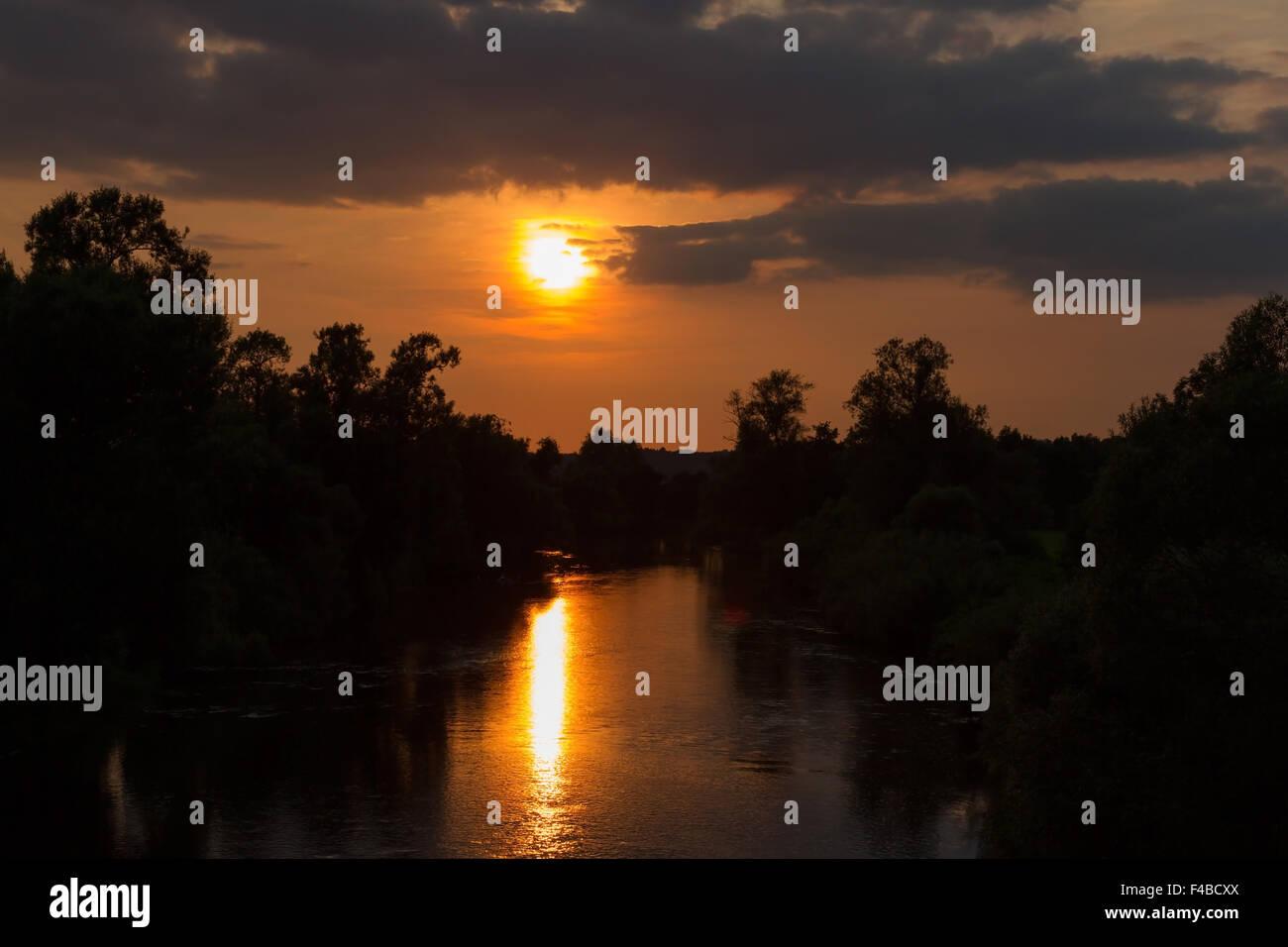 Sunset river 1 Stock Photo - Alamy