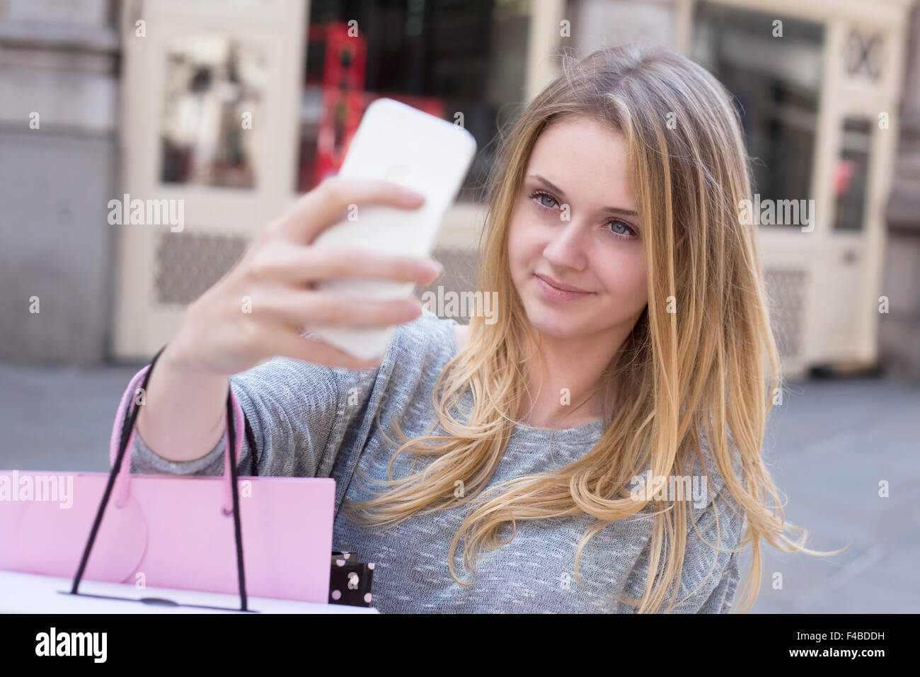 young woman taking a selfie Stock Photo - Alamy