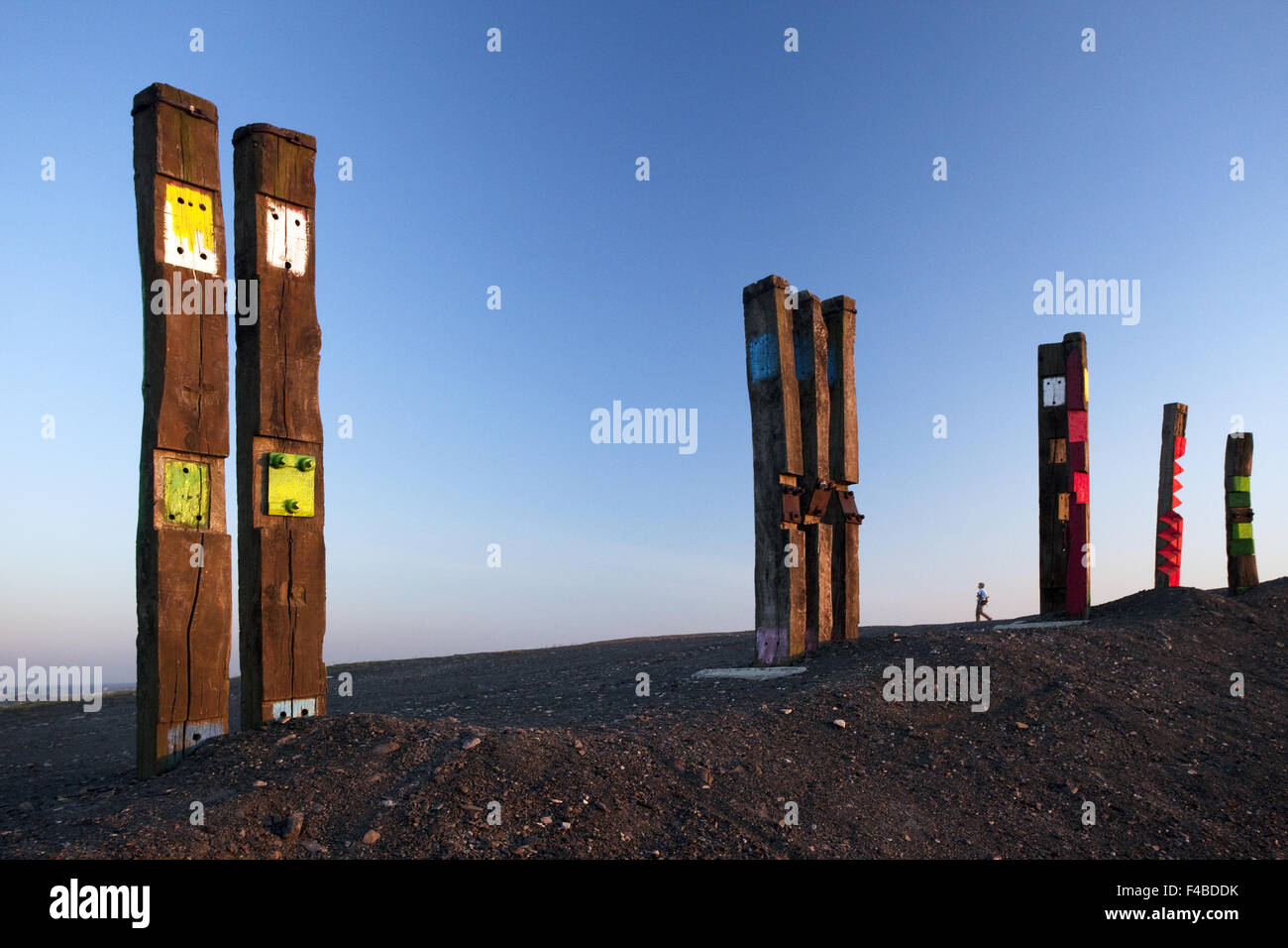 , artwork totems, Bottrop, Germany Stock Photo - Alamy