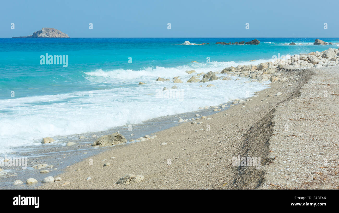 Lefkada coast summer beach (Greece Stock Photo - Alamy