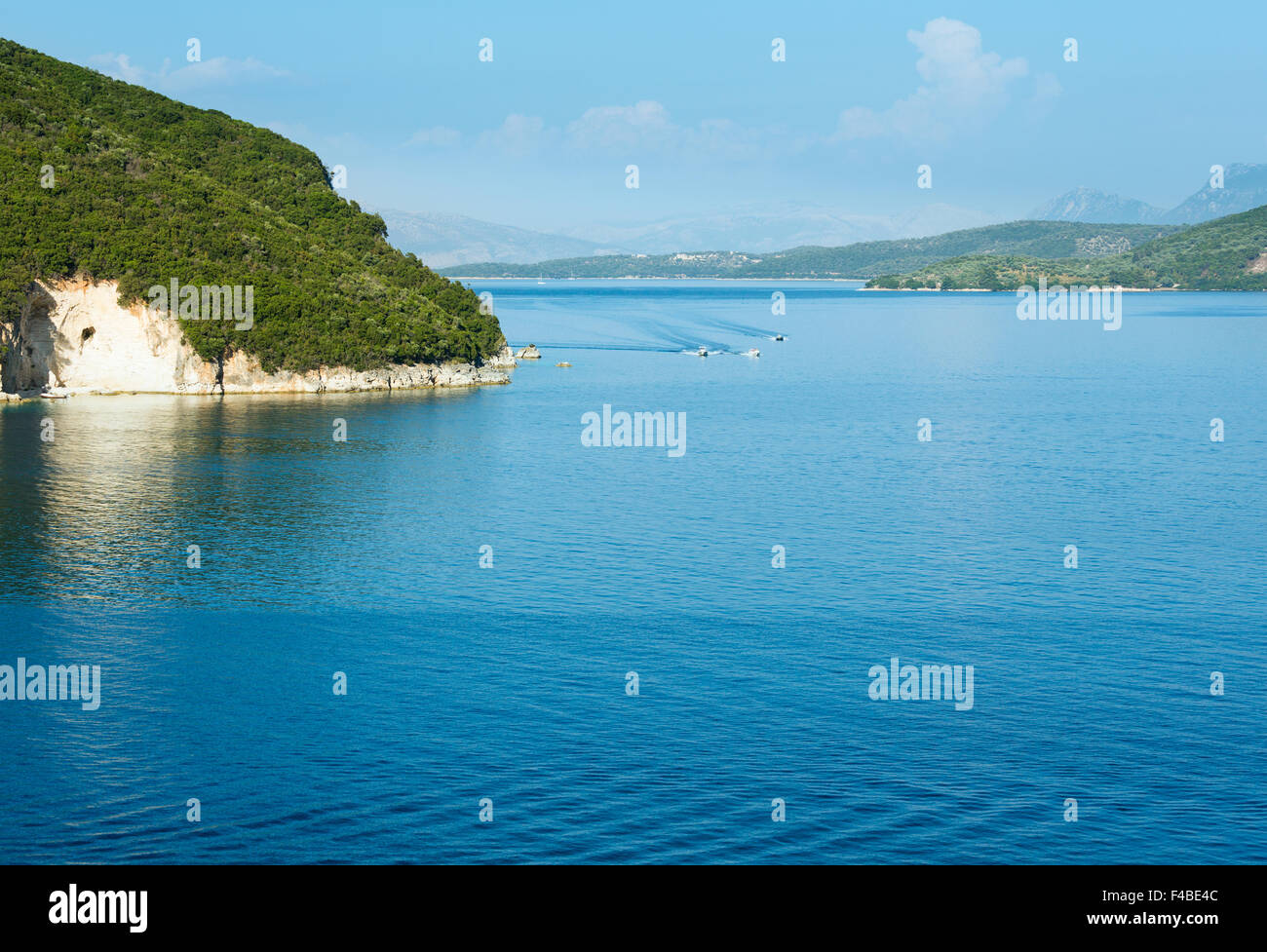 Lefkada coast summer landscape (Greece Stock Photo - Alamy