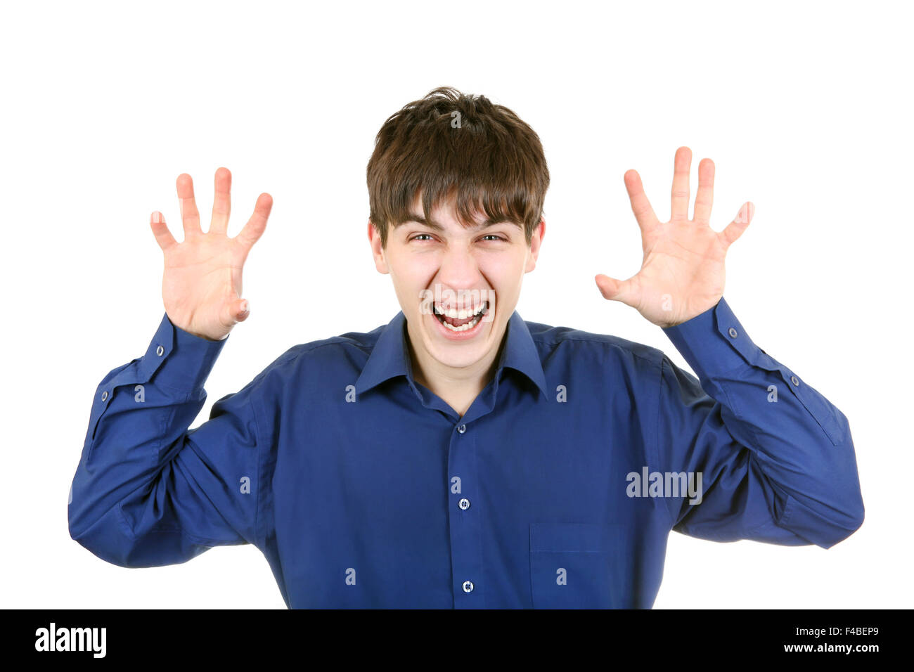 Angry man showing teeth hi-res stock photography and images - Alamy