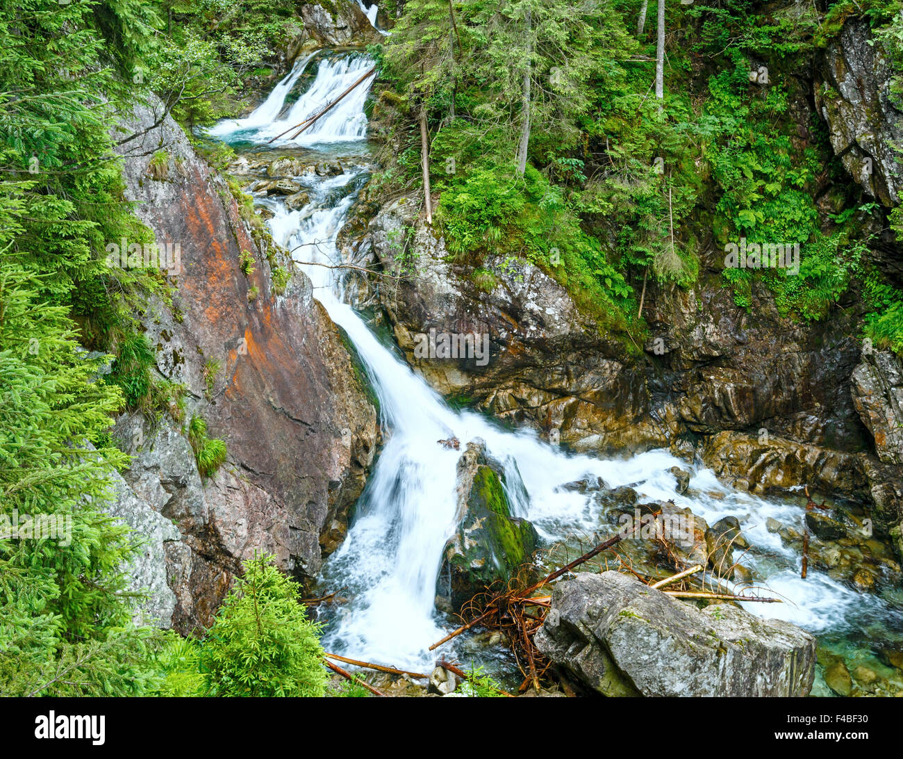 Waterfall summer view Stock Photo - Alamy