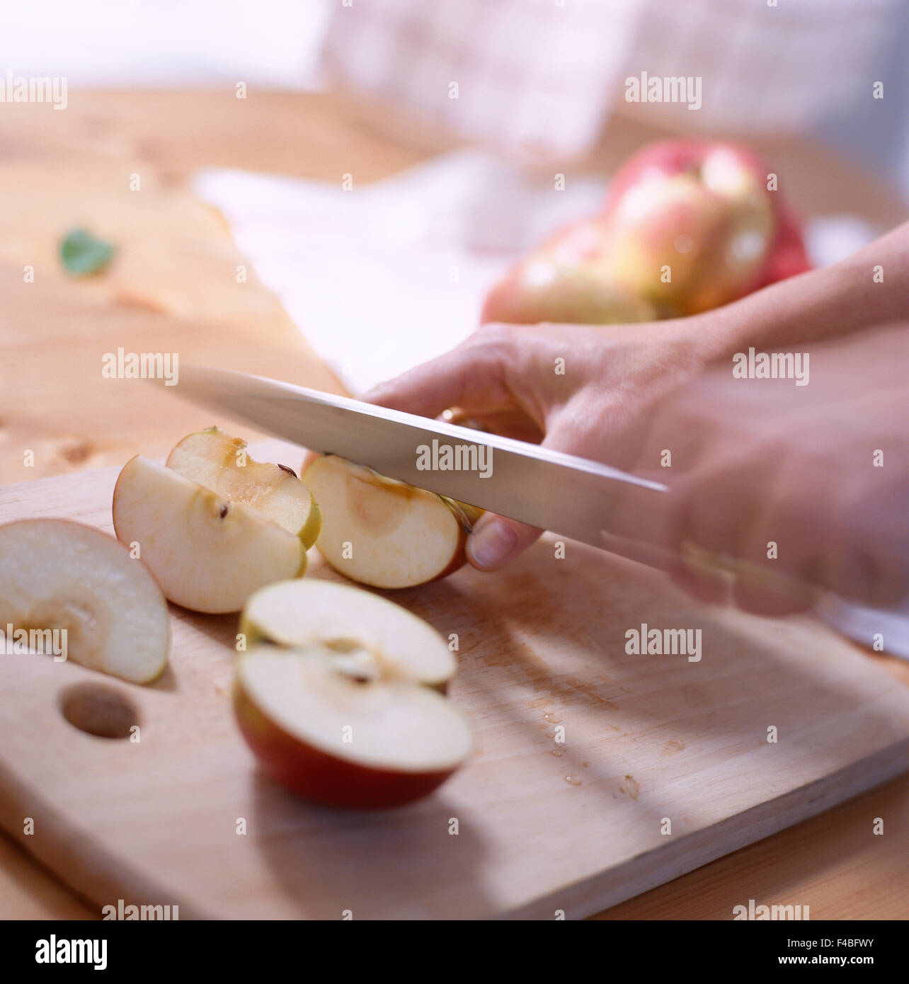 apple body part part of color image cutting-board defocused food food ...