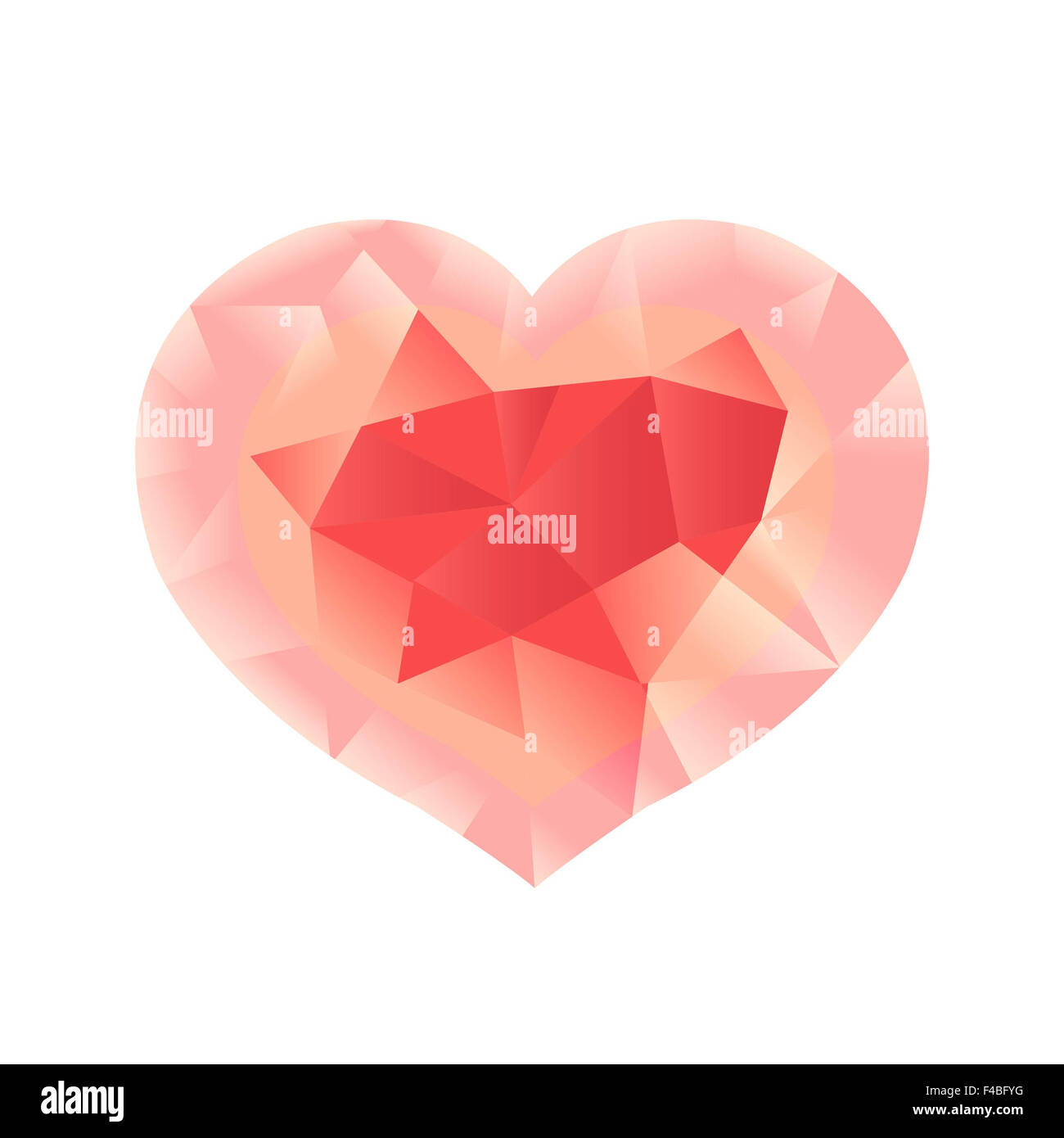 Pastel Pink Origami Heart Stock Photo - Alamy