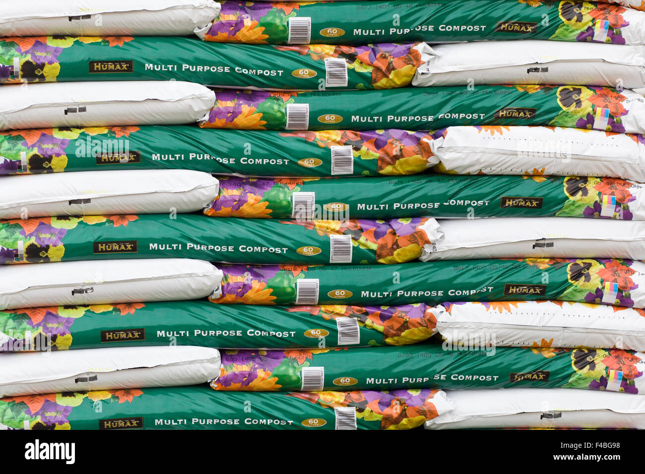 Stacked Bags of organic and peat free multi purpose compost Stock Photo ...