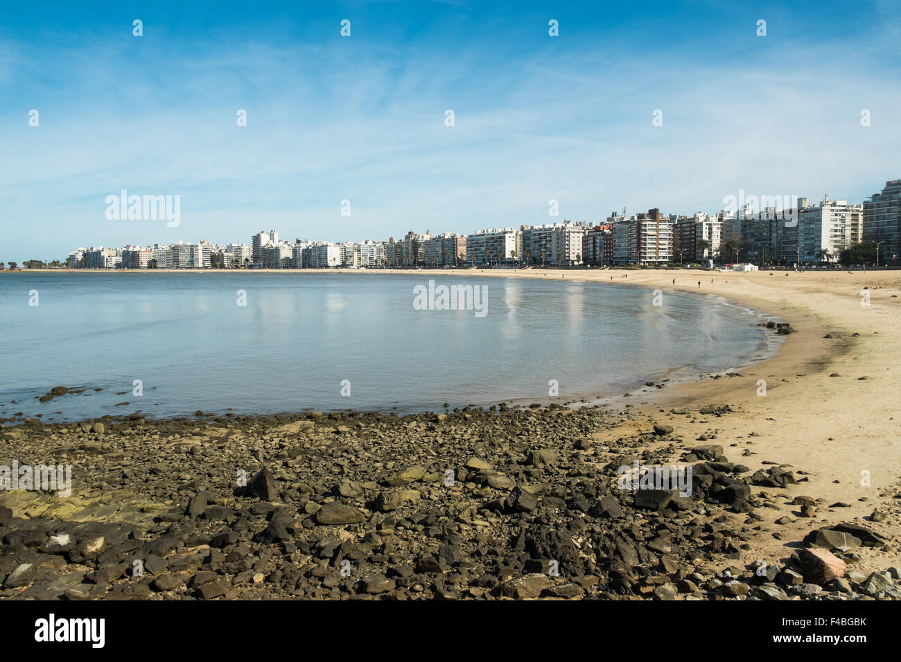 Montevideo beach and skyline on a sunny day Stock Photo - Alamy