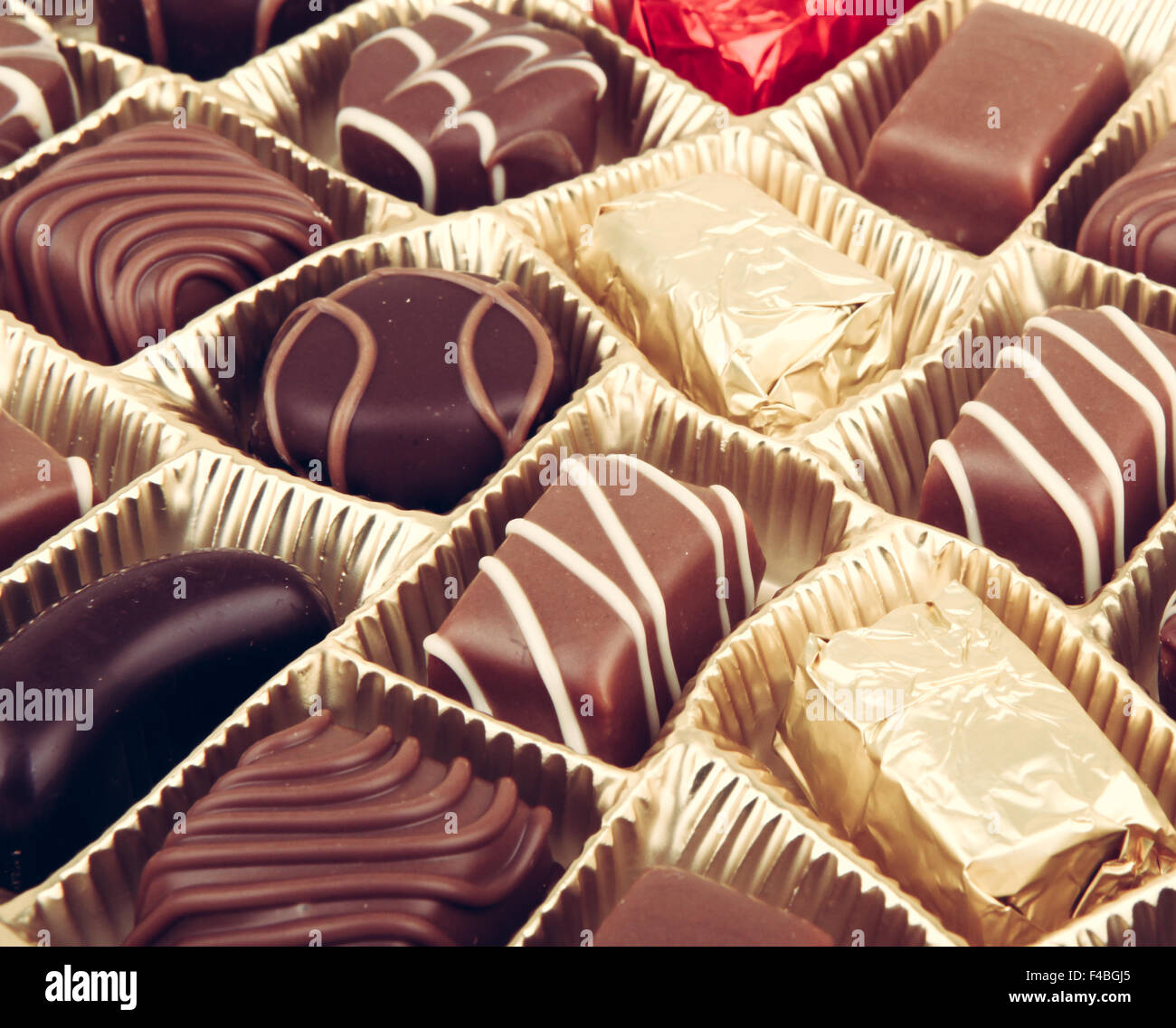 Delicious Chocolate Pralines Stock Photo - Alamy