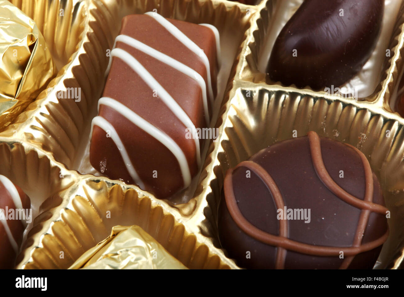 Delicious Chocolate Pralines Stock Photo - Alamy