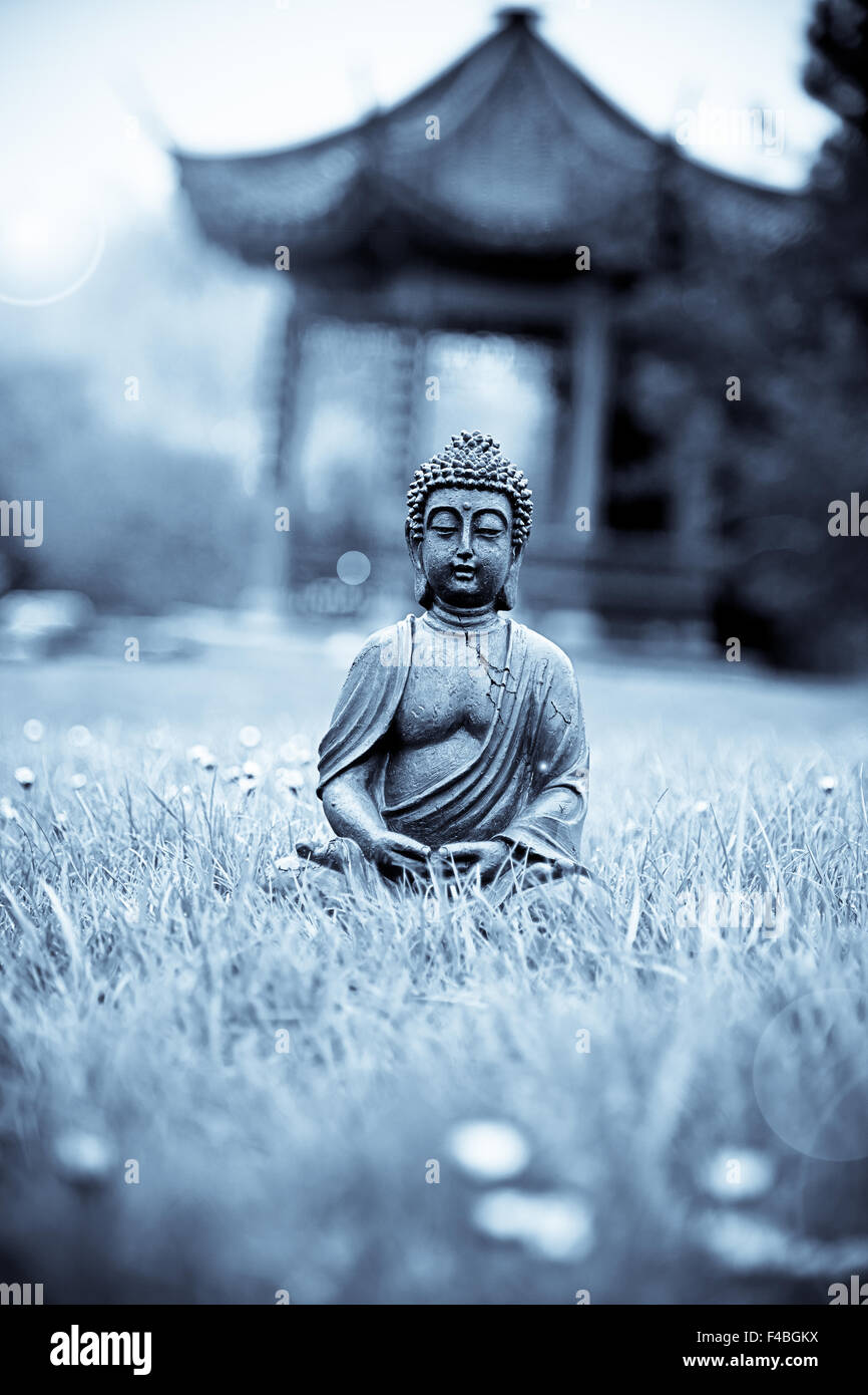 Buddha Meditation in the Garden Stock Photo - Alamy