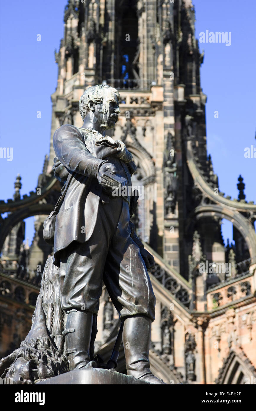 David Livingstone Statue with The Scott Monument in the background ...