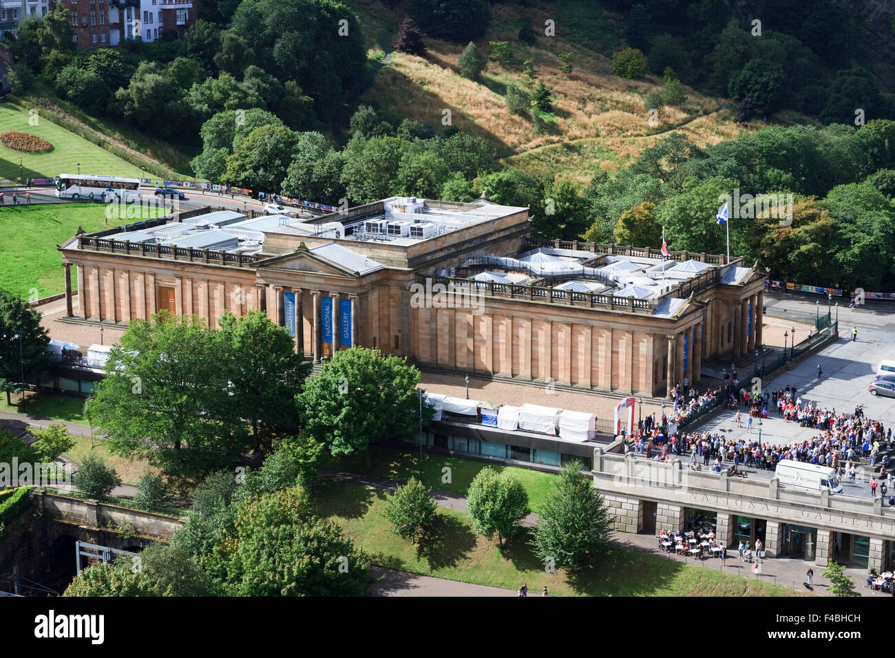 Scottish National Gallery as seen from the Scott Monument, Edinburgh ...