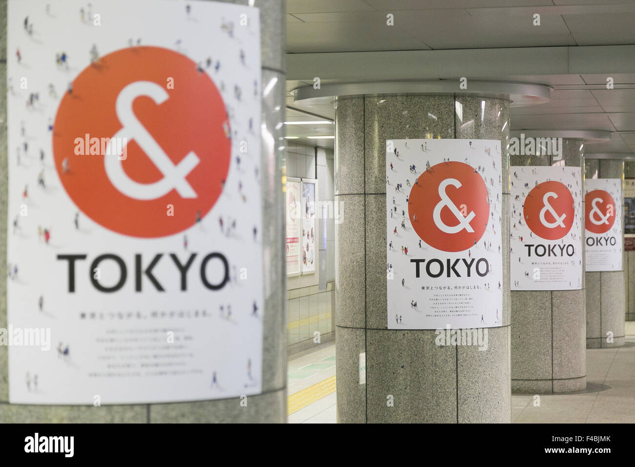 Tokyo, Japan. 16th Oct, 2015. Various ''& TOKYO'' posters on display in ...