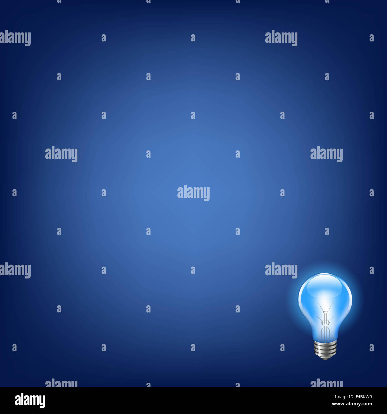 Blue Bulb With Background Stock Photo - Alamy