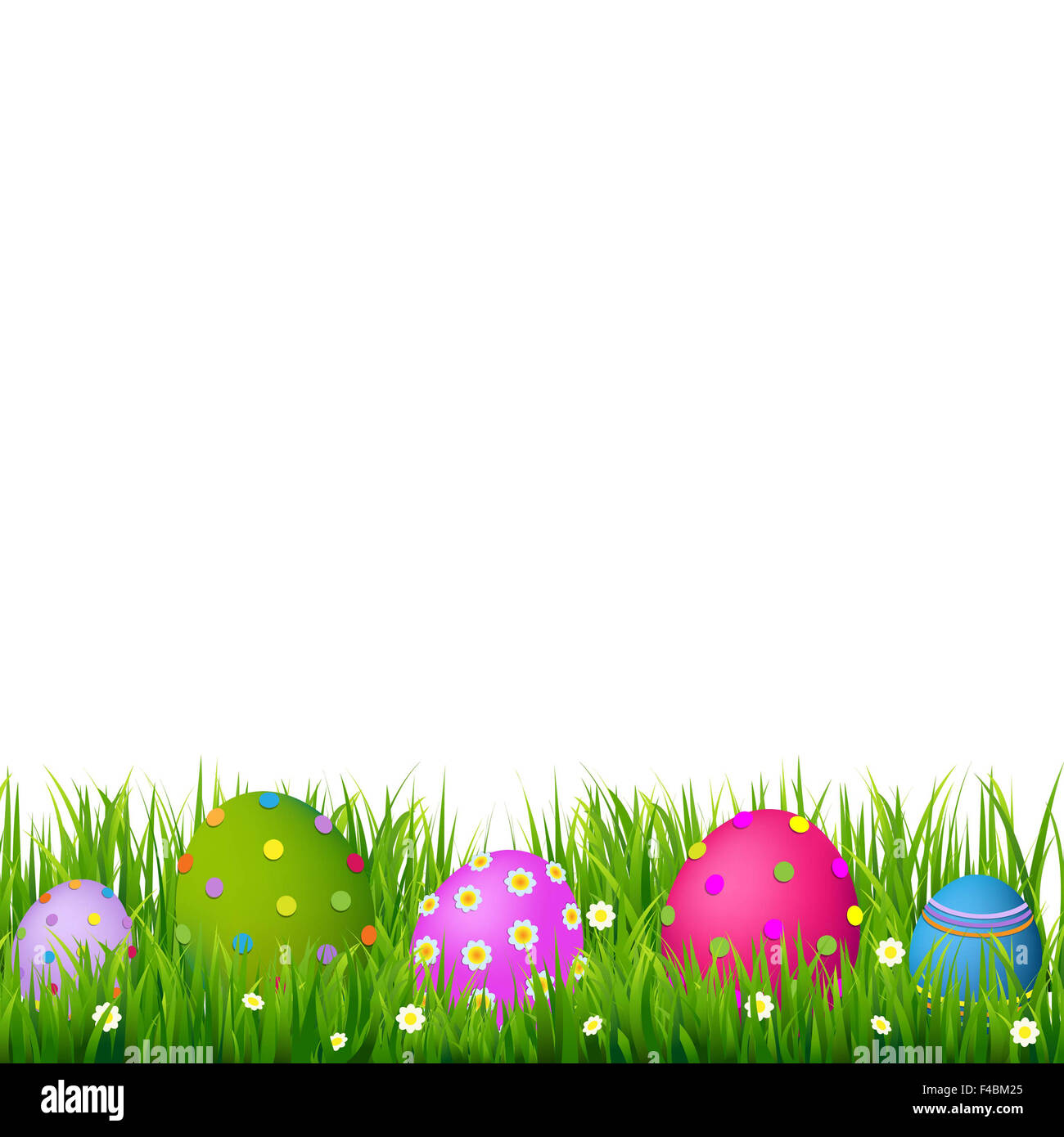 Easter eggs grass border hi-res stock photography and images - Alamy