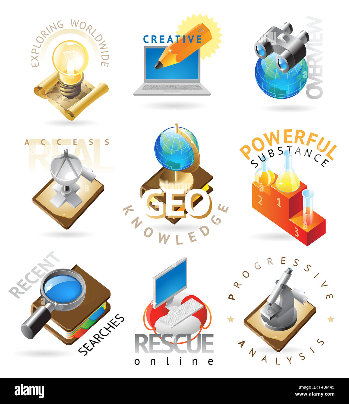 Science concept book flask Cut Out Stock Images & Pictures - Alamy